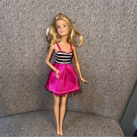 Mattel Barbie | Toys | Barbie Blonde Dressed Doll Black White Stripes ...